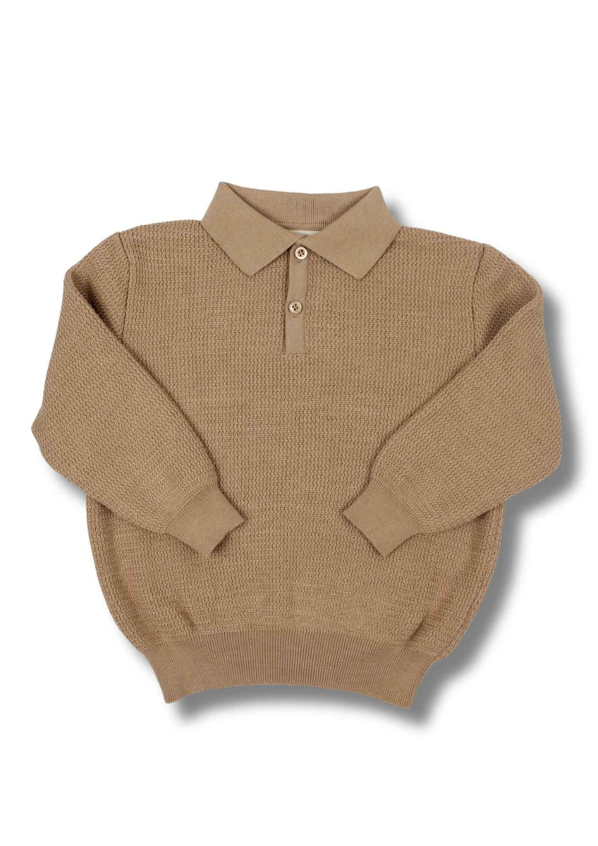 Richie Knitted Polo Longsleeve | Honey – TWO YOU LABEL